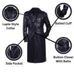 German Gestapo Trench Leather Coat - Leather Outwears