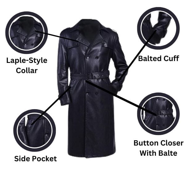 German Gestapo Trench Leather Coat - Leather Outwears