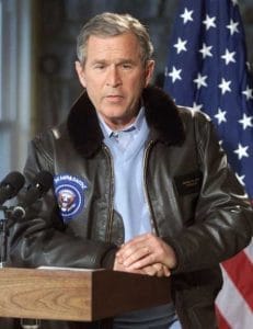The 43rd U.S. President George Bush Leather Jacket - Leather Outwears