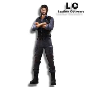 Free Fire Battleground Game Andrew Leather Vest - Leather Outwears