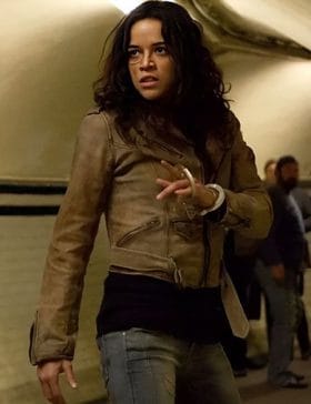 Furious 7 Michelle Rodriguez Letty Brown Leather Jacket - Leather Outwears
