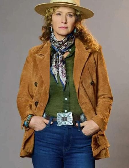 Ride Isabel McMurray Brown Coat | Nancy Travis Suede Coat