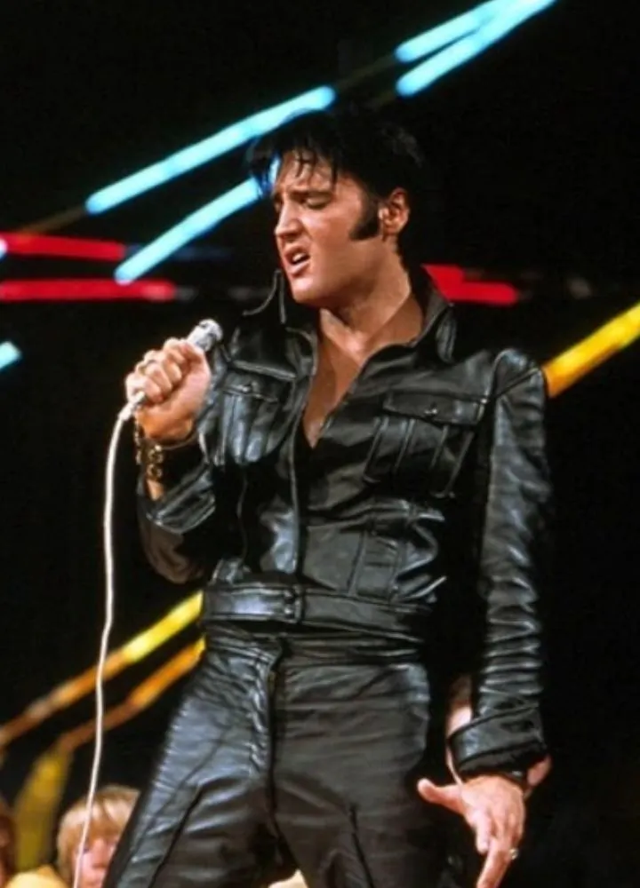 Elvis 1968 Leather Jacket | Elvis Presley Black Jacket