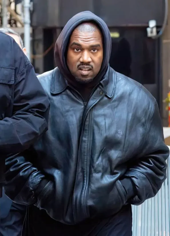 Kanye West Leather Jacket | Kanye West Yeezy Black Jacket