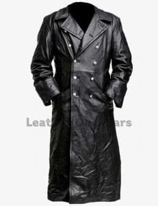 German Gestapo Trench Leather Coat - Leather Outwears